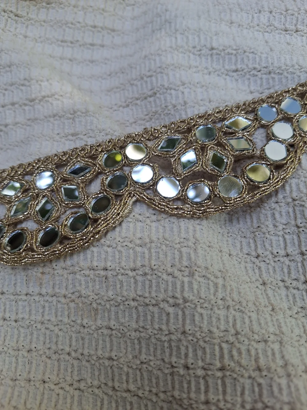 Hand Crafted | Jewelry | Handmade Boho Gold Mirror Choker Necklace ...